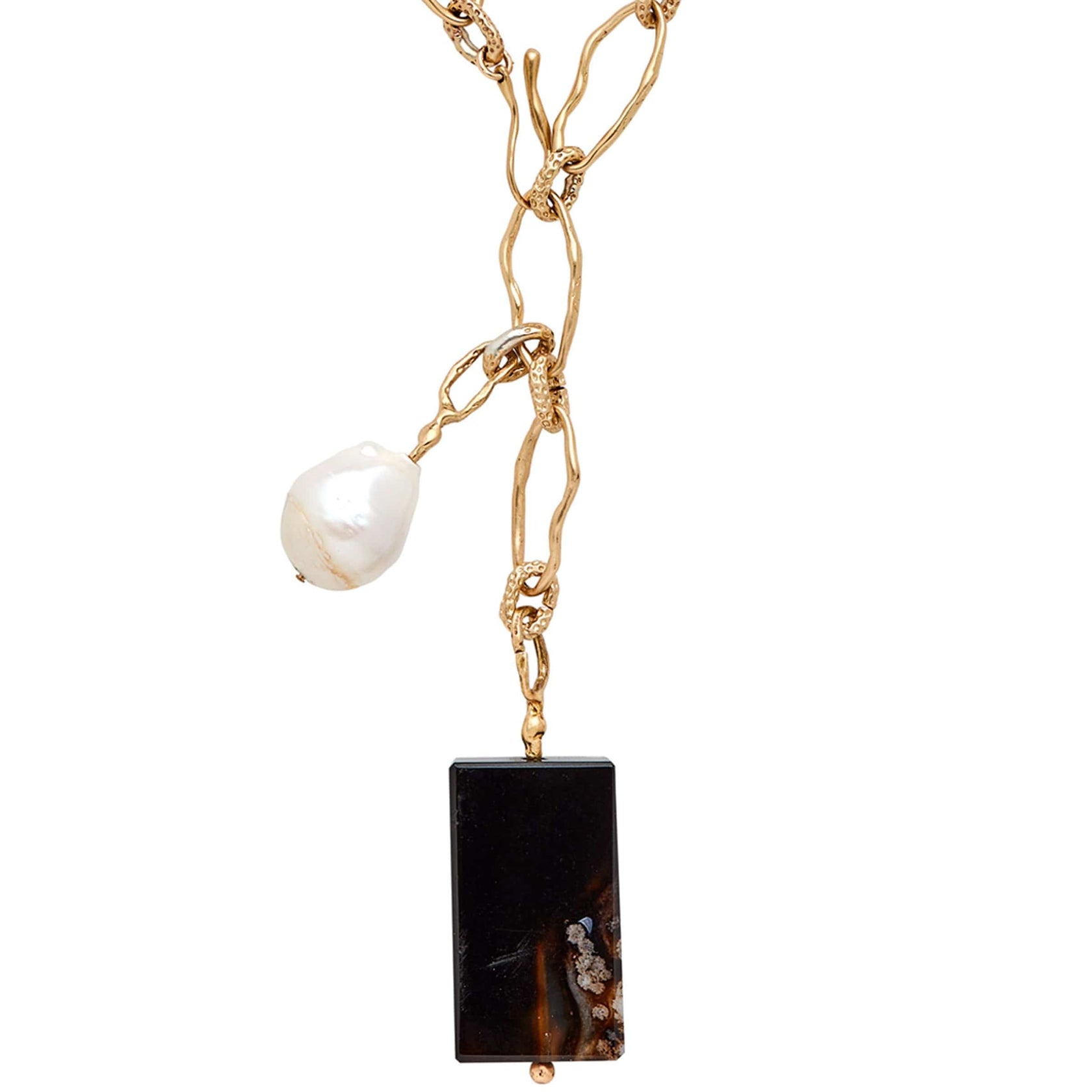 PERLA TABLET BRONZE PEARL NECKLACE – Julie Cohn Design