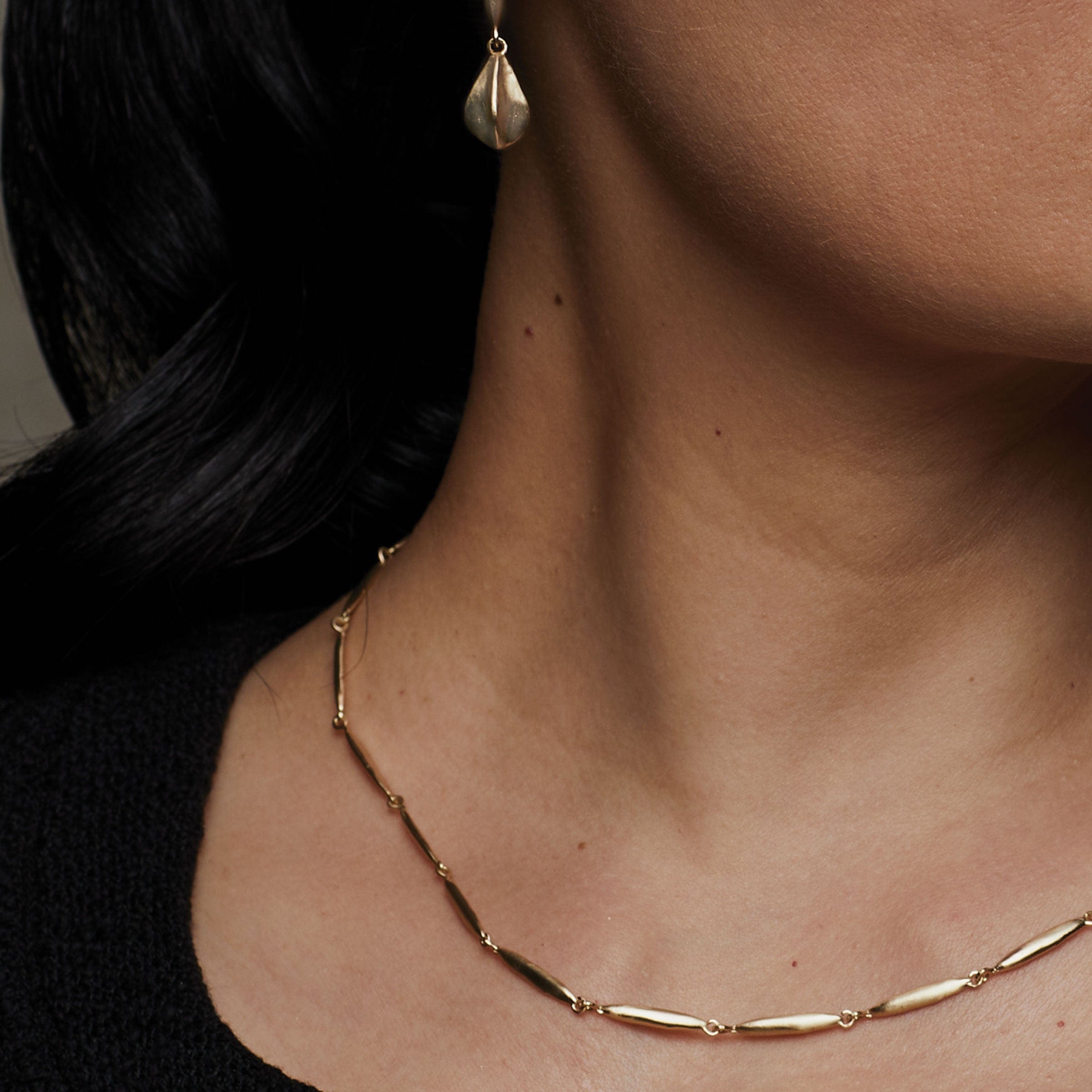 GRAIN BRONZE LINK NECKLACE – Julie Cohn Design