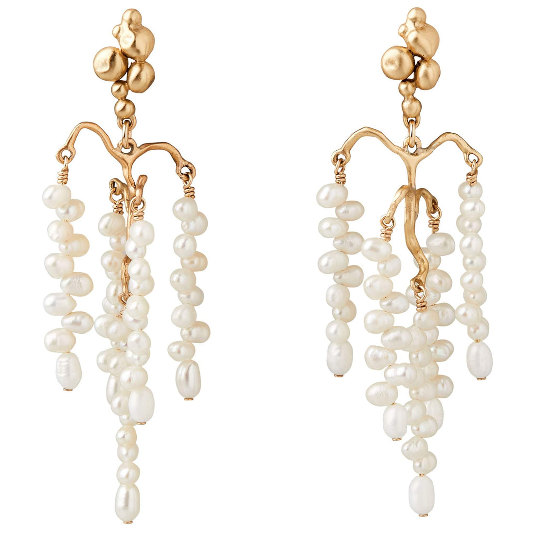 WISTERIA PEARL BRONZE CHANDELIER EARRING – Julie Cohn Design