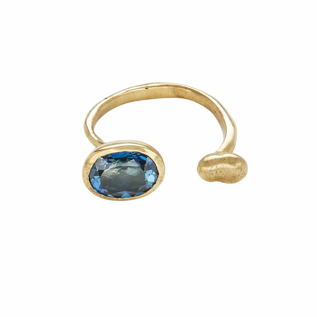 CLEOPATRA BRONZE LONDON BLUE TOPAZ ADJUSTABLE RING – Julie Cohn Design